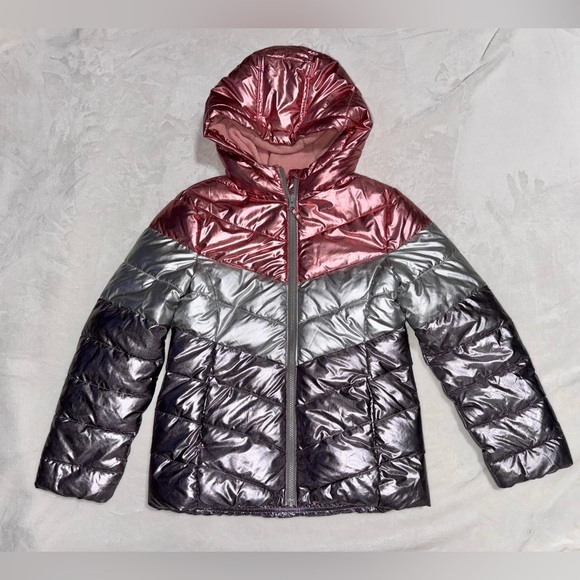 Place | Jackets & Coats | Place Girls Metallic Puffer Jacket | Poshmark